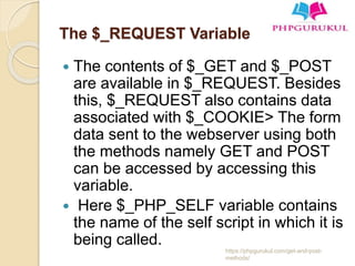 Get and post methods in php - phpgurukul | PPTX