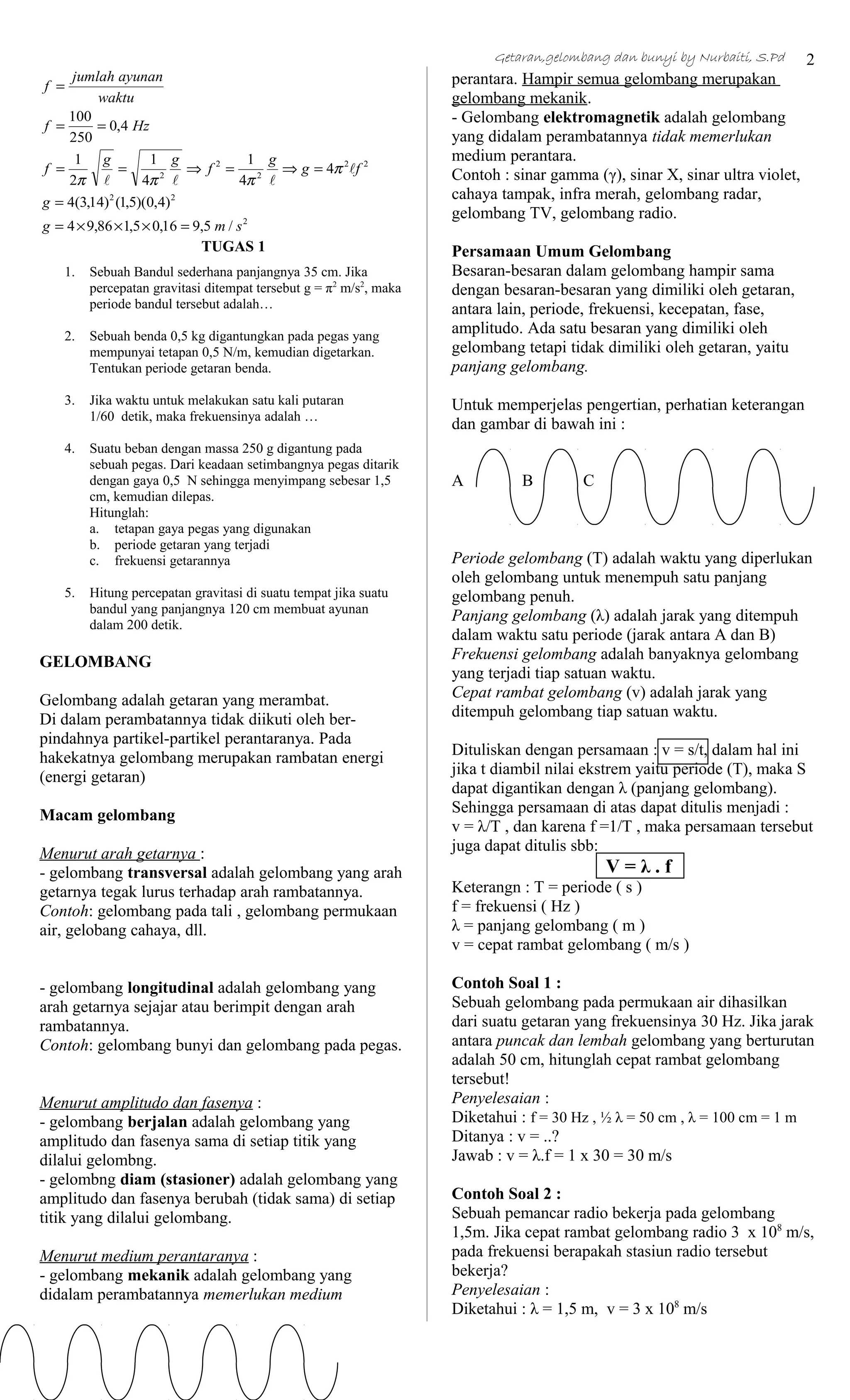 Getaran gelombang-bunyi | DOC