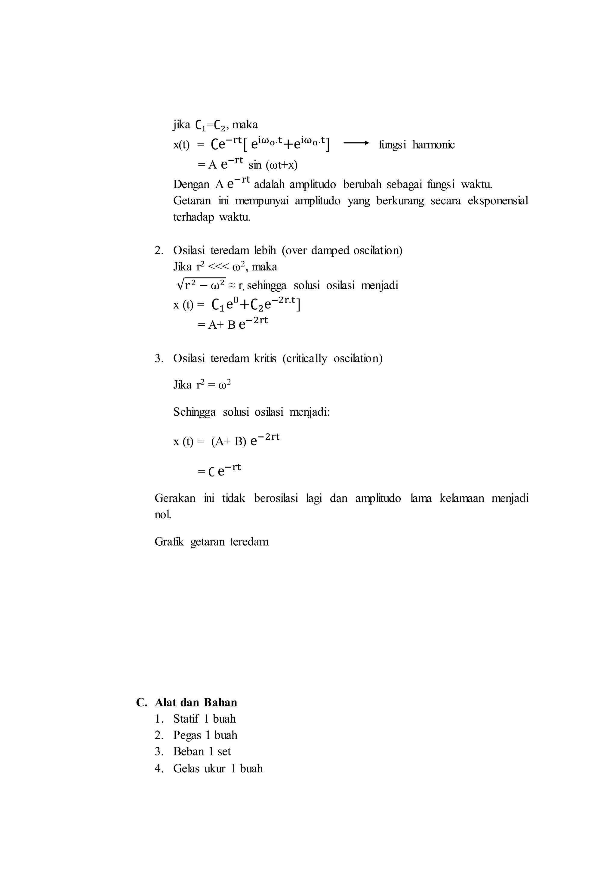 Getaran teredam | DOCX