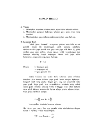Getaran teredam | DOCX
