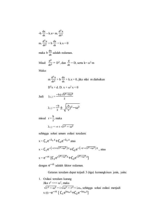 Getaran teredam | DOCX