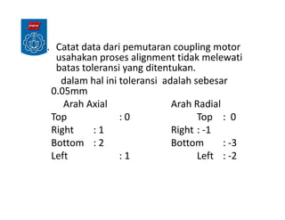Getaran pompa dan perhitungan alingment pompa | PDF