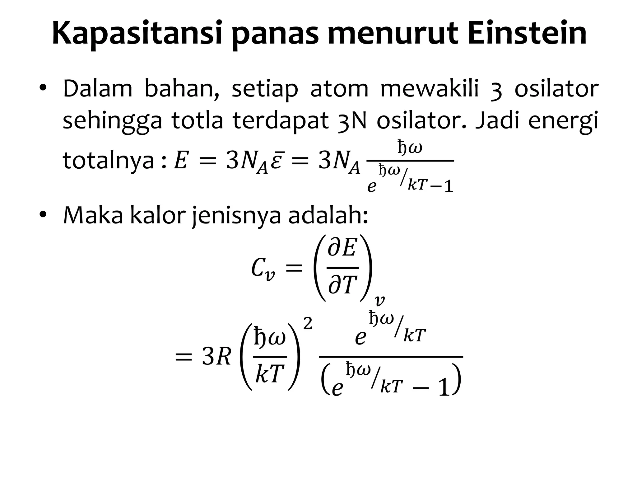 Getaran termal, kuantisasi energi dan kapasitas panas | PPTX