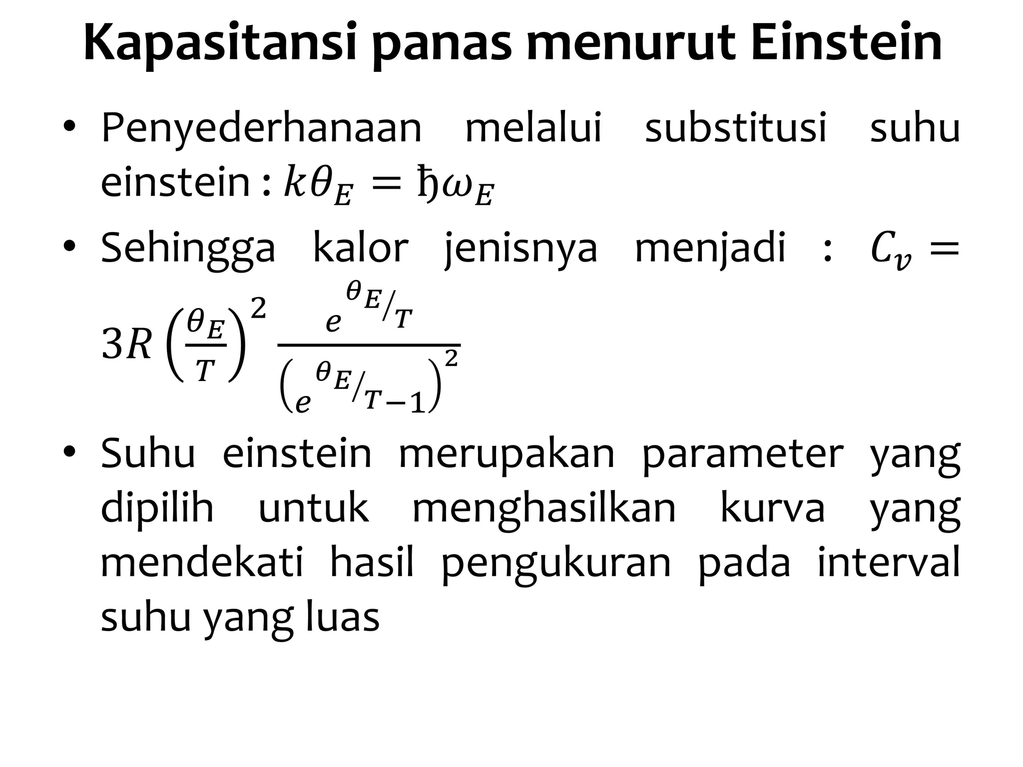 Getaran termal, kuantisasi energi dan kapasitas panas | PPTX