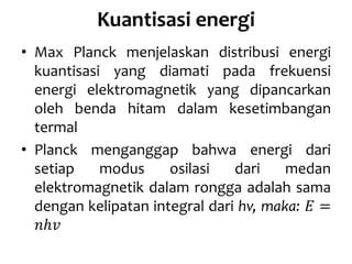 Getaran termal, kuantisasi energi dan kapasitas panas | PPTX