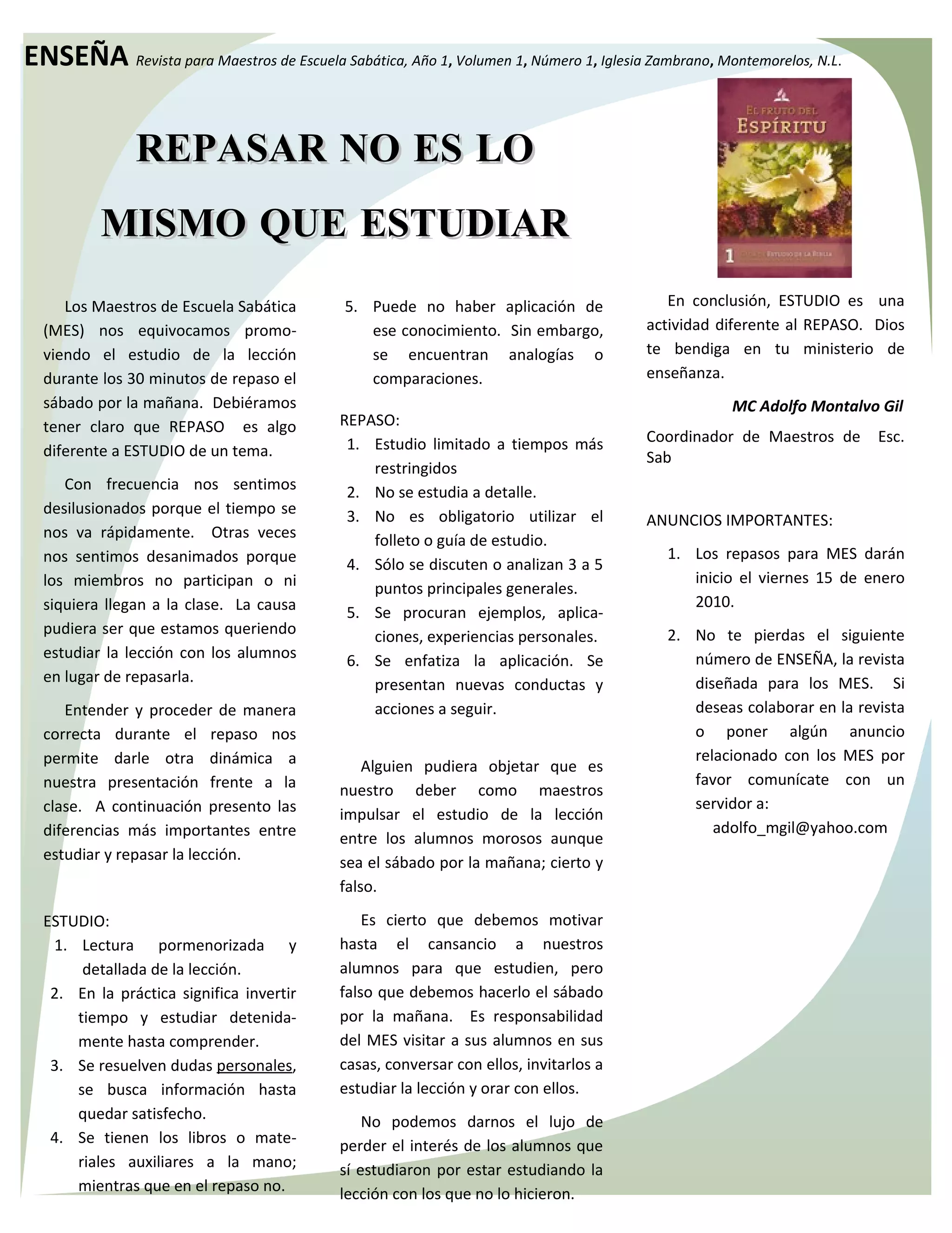 REPASAR NO ES LO MISMO QUE ESTUDIAR | PDF