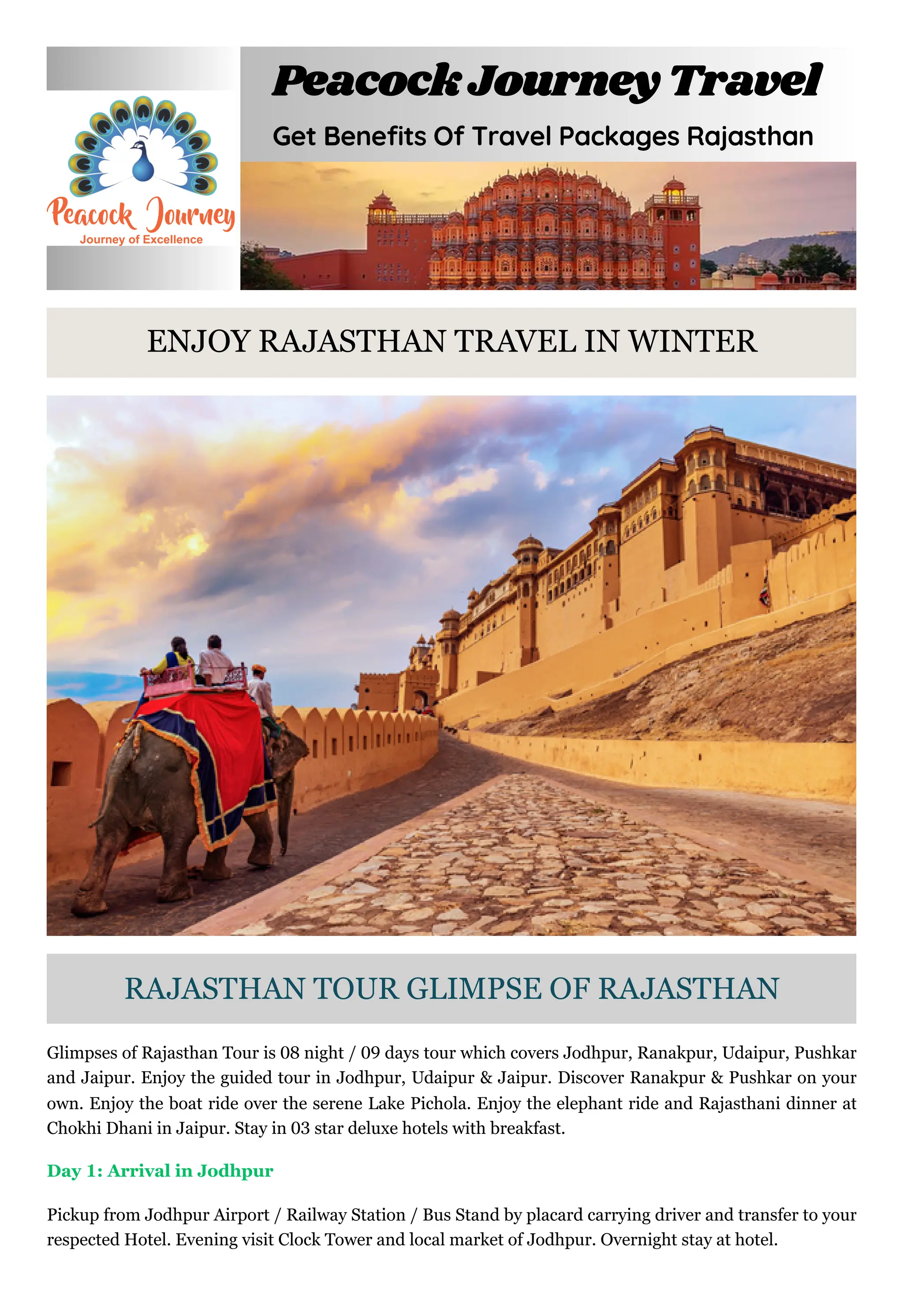Get Benefits Of Travel Packages Rajasthan At Peacockjourney.in.pdf