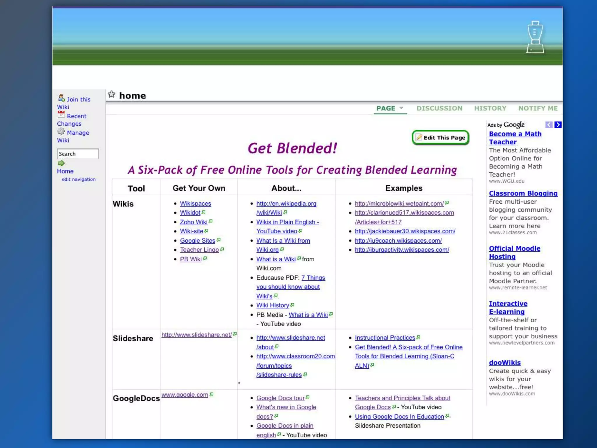 Get Blended! A Six-Pack of Free Online Tools for Creating Blended Learning | PPTX