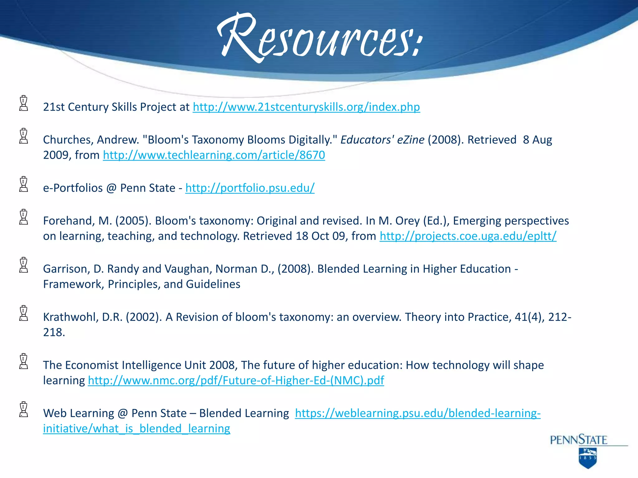 Get Blended! A Six-Pack of Free Online Tools for Creating Blended Learning | PPTX