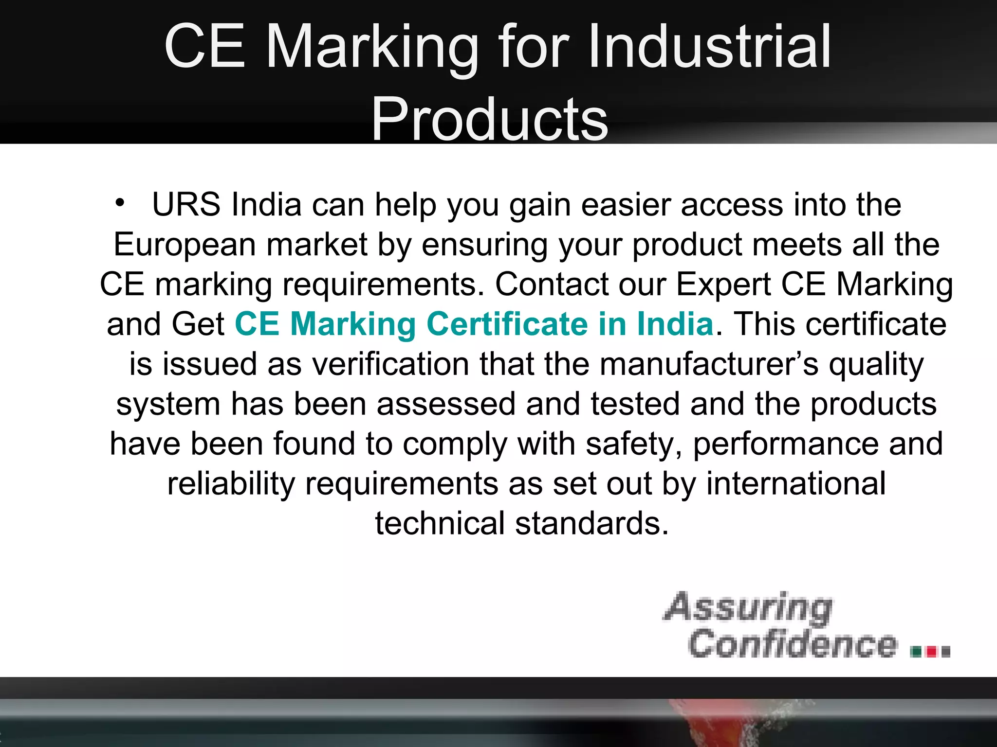 Get ce marking certificate in india | PPT