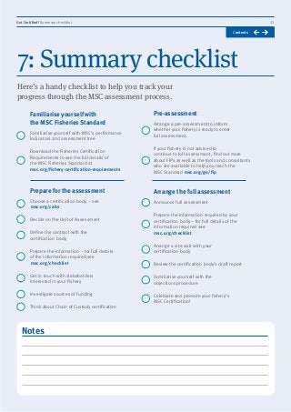 Get certified! A guide to the MSC fishery assessment process | PDF