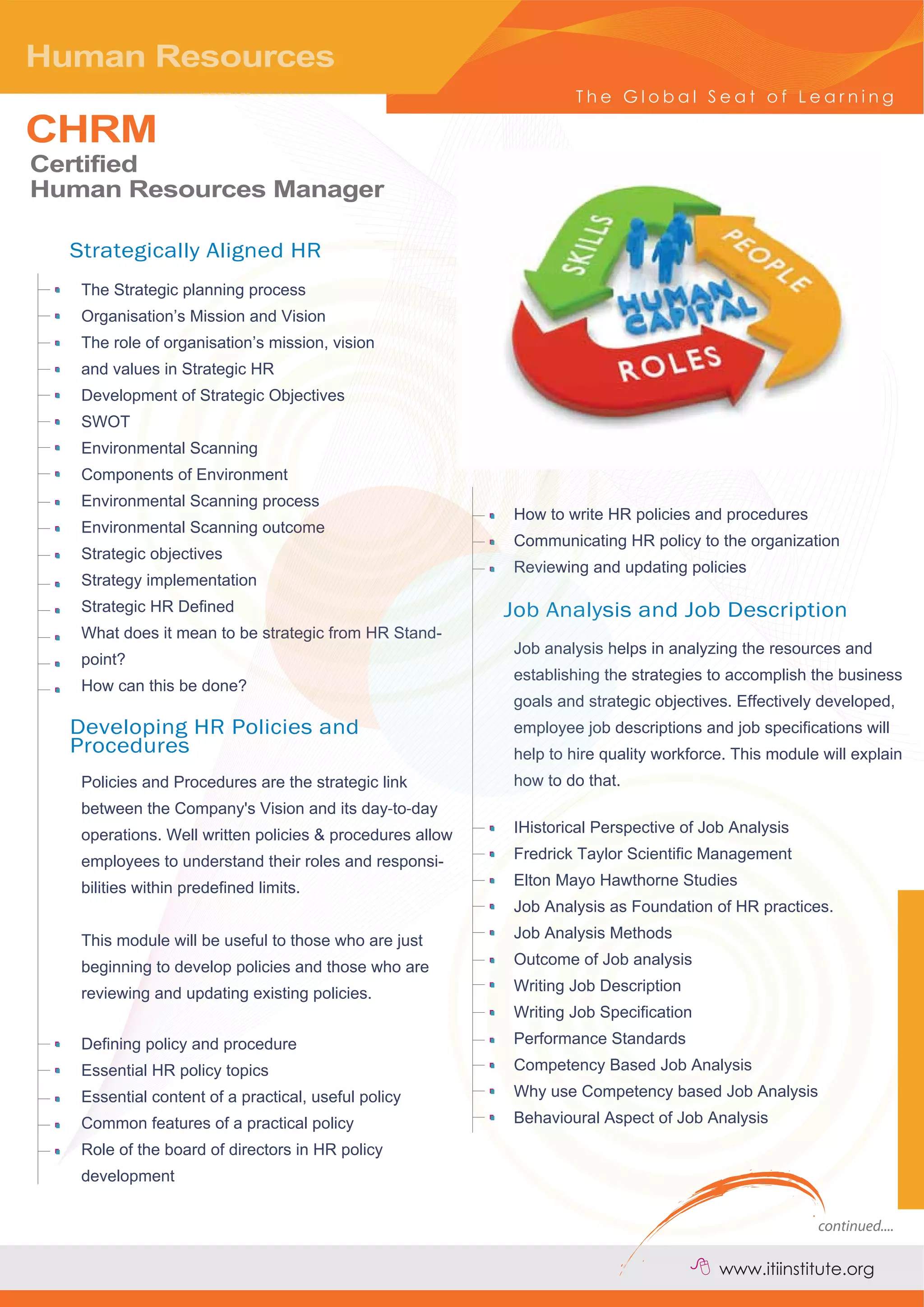 Get certified in human resources chrp chrm dubai | PDF