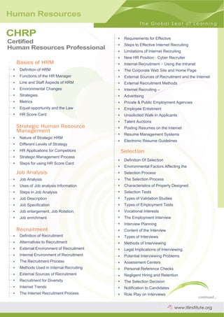 Get certified in human resources chrp chrm dubai | PDF | Human ...