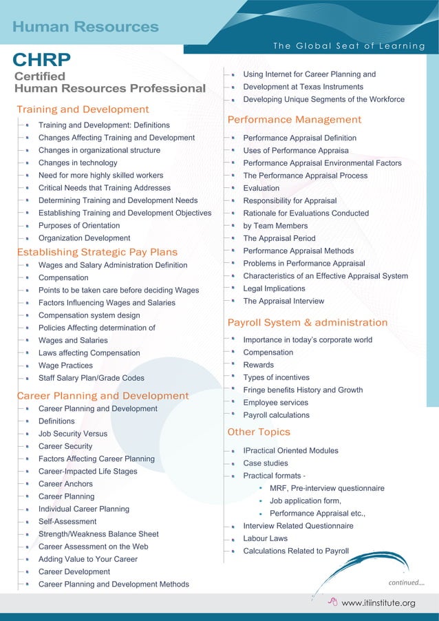 Get certified in human resources chrp chrm dubai | PDF | Human ...