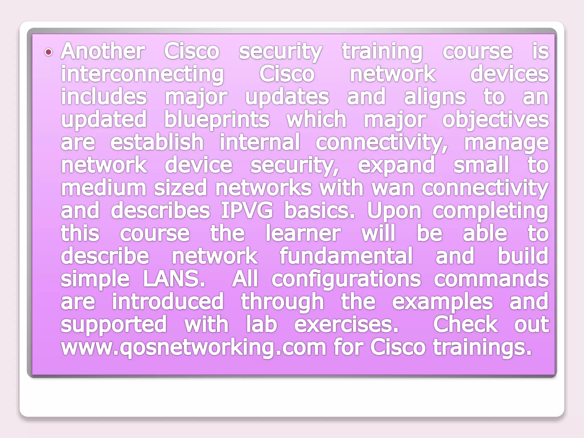 Get cisco security training live | PPTX