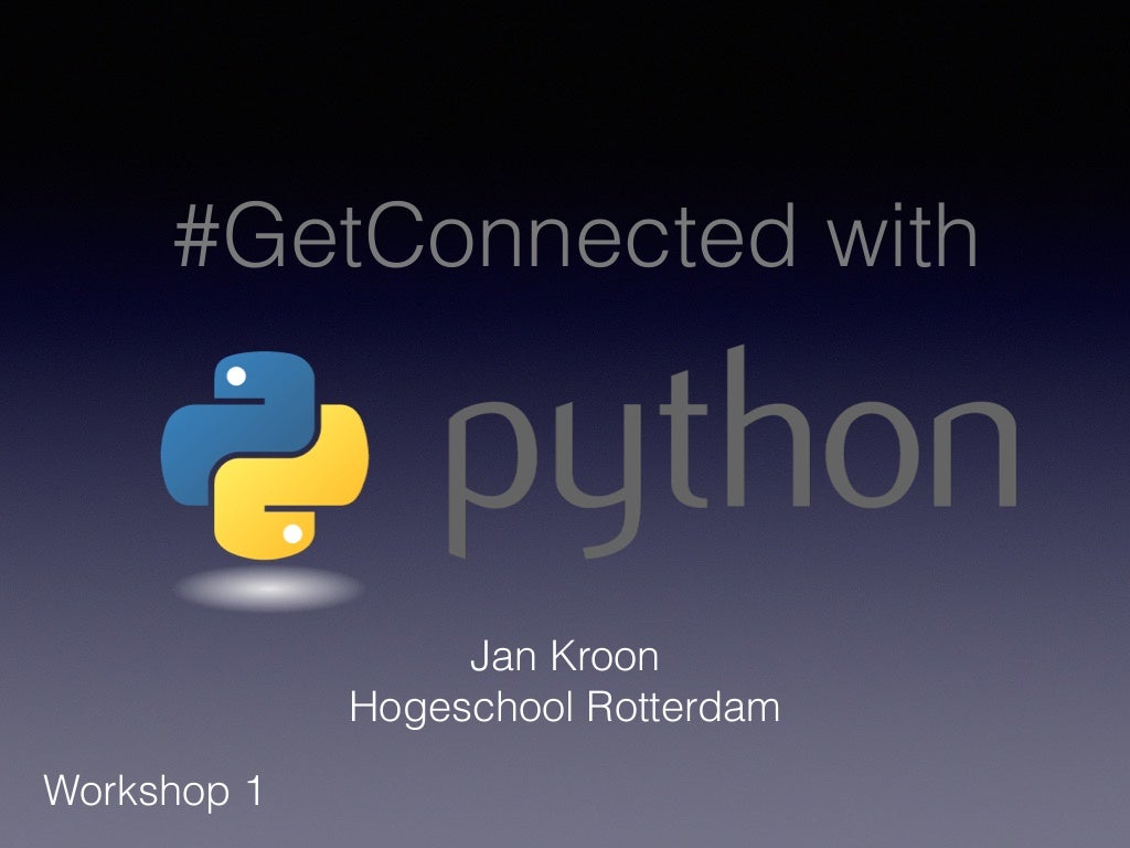 Get connected with python