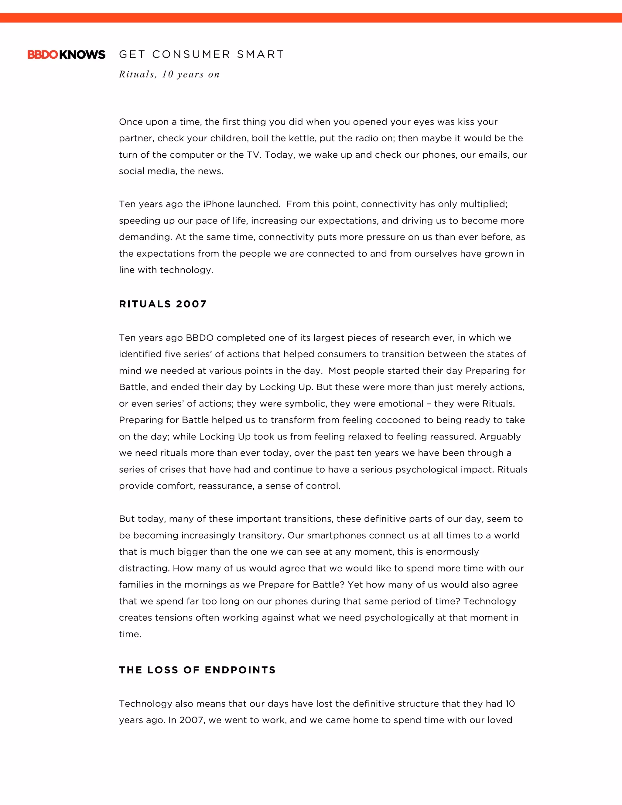 Get Consumer Smart - Rituals 10 Years On | PDF