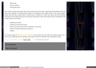 Get defective knee implant corrected through revised surgery! | PDF