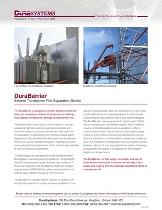 Get dura barrier for transformer fire protection | PDF