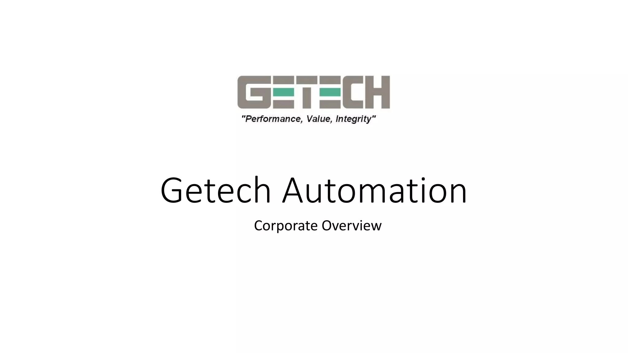Getech Corporate Overview | PPTX