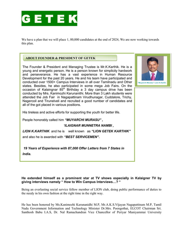 Getek Profile | PDF