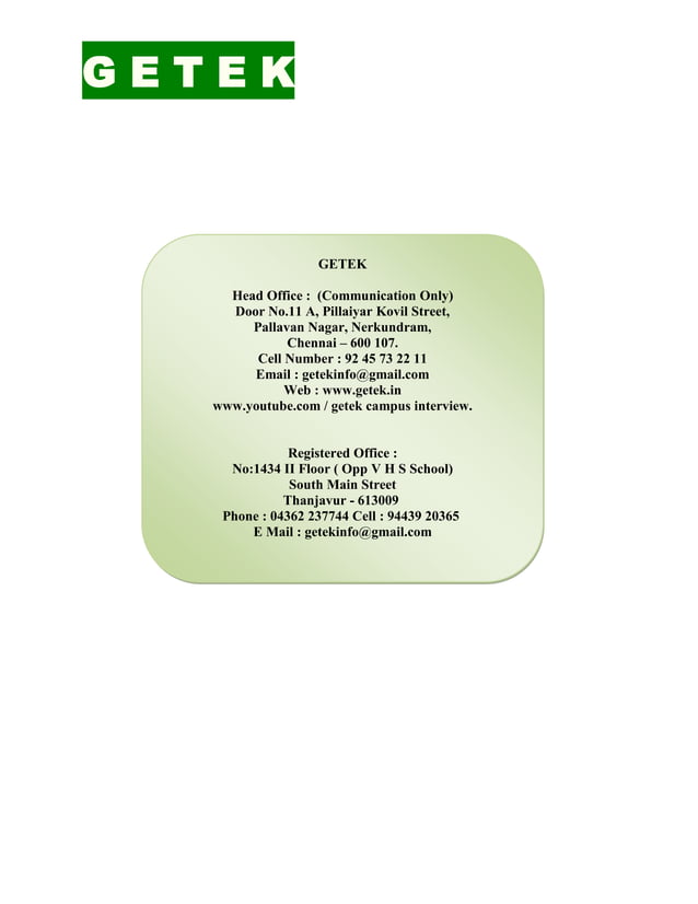 Getek Profile | PDF
