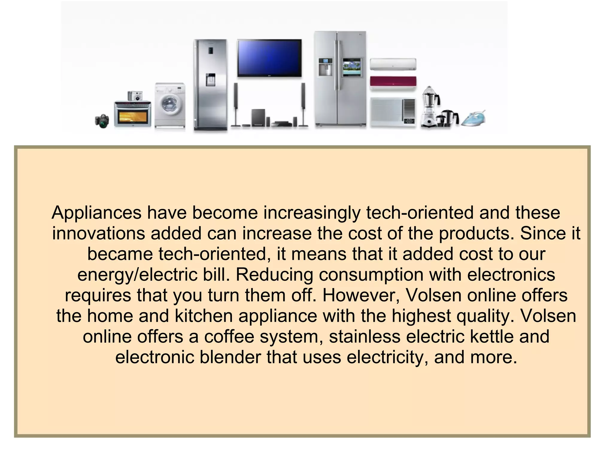 Get energy efficient electronic appliances | PPT