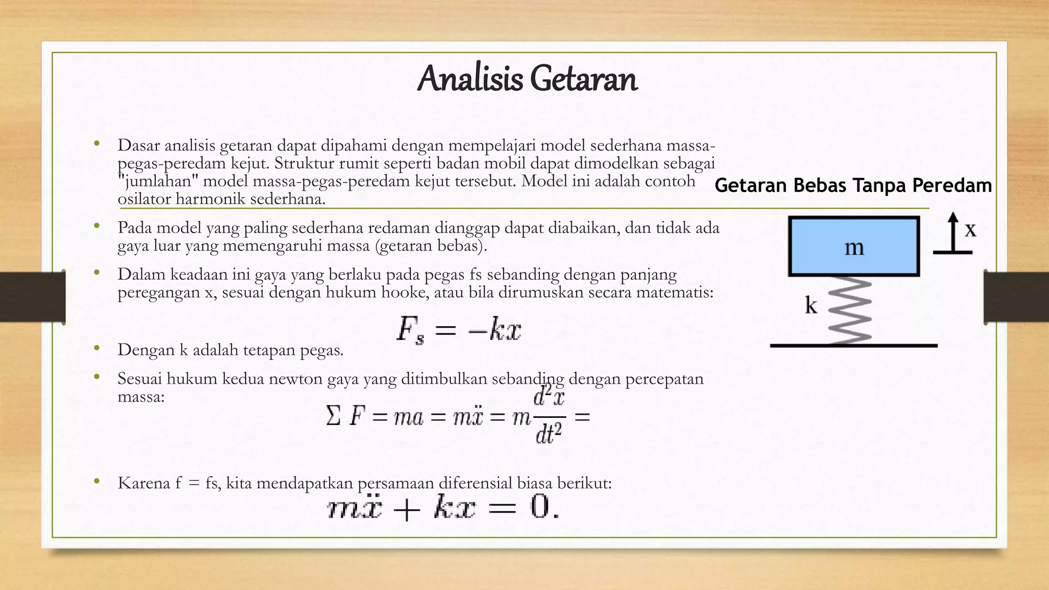 jenis - jenis getaran dan gelombang | PPT