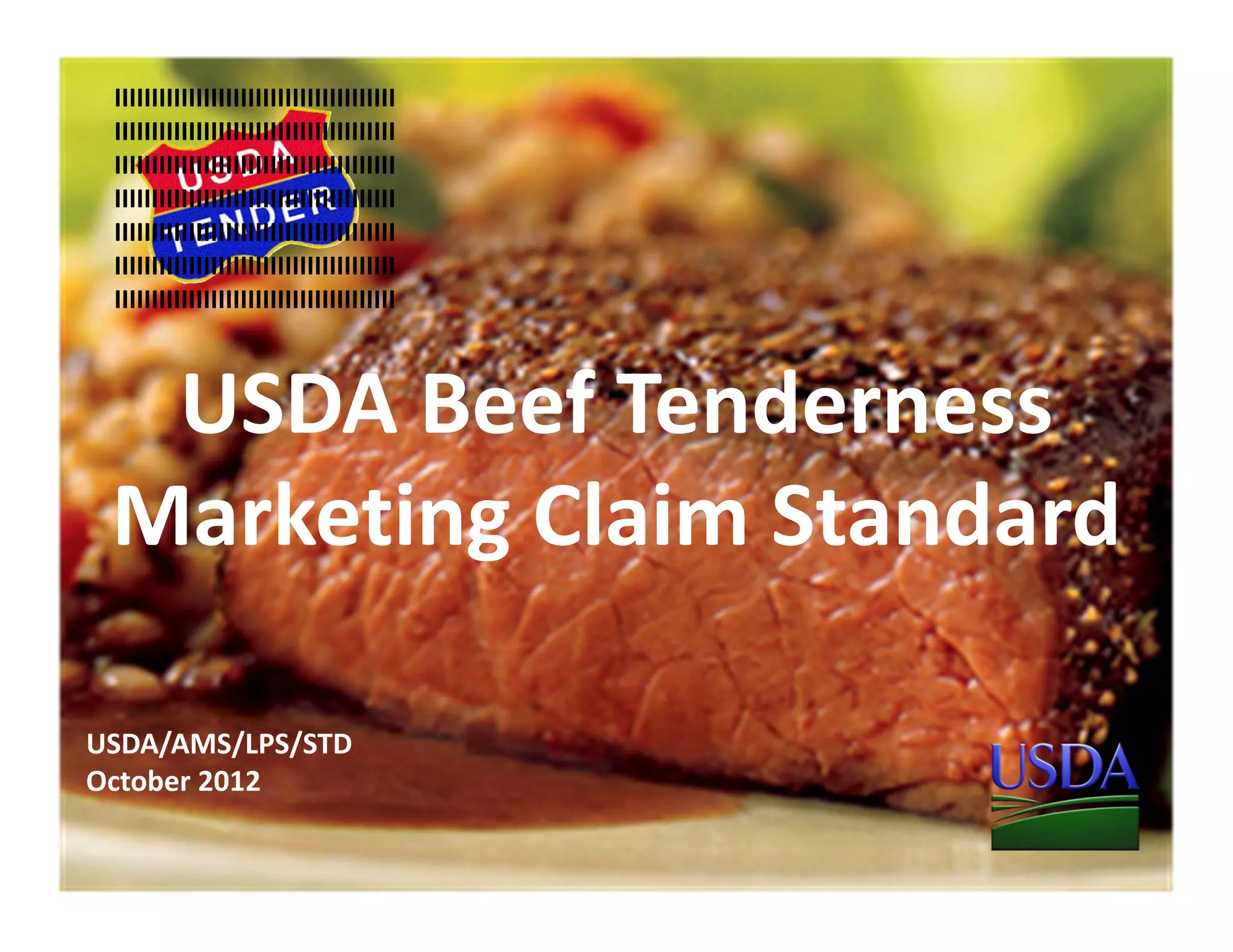 USDA Beef Tenderness - out/2012 | PDF | Agriculture | Industries