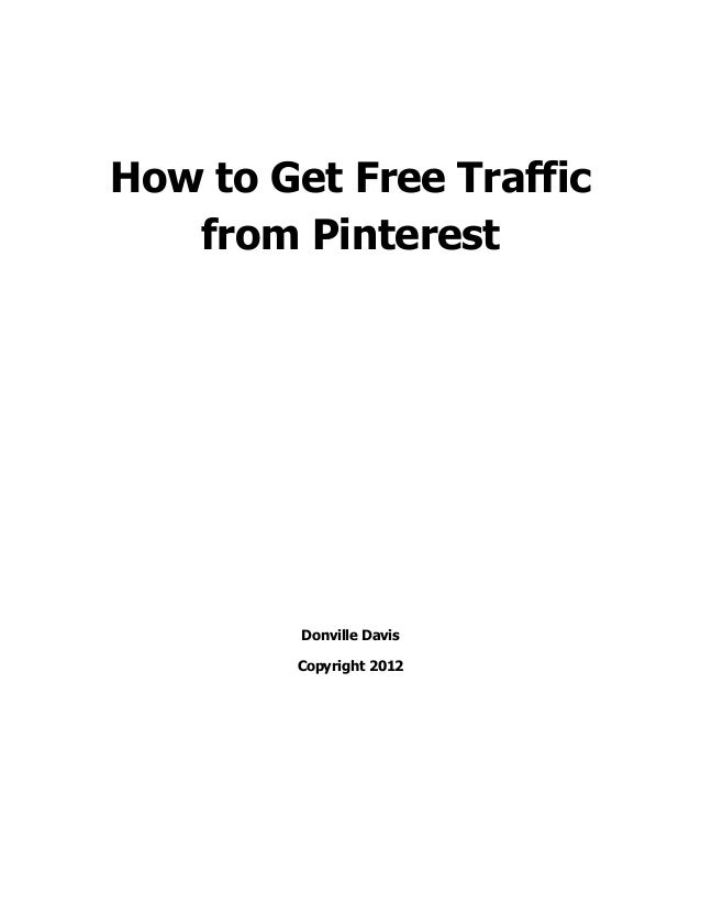 Get free traffic from pinterest