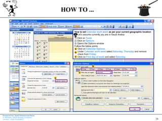 Microsoft Outlook Calendar Self Study Guide | PPS