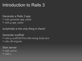Get Going With RVM and Rails 3 | PPT
