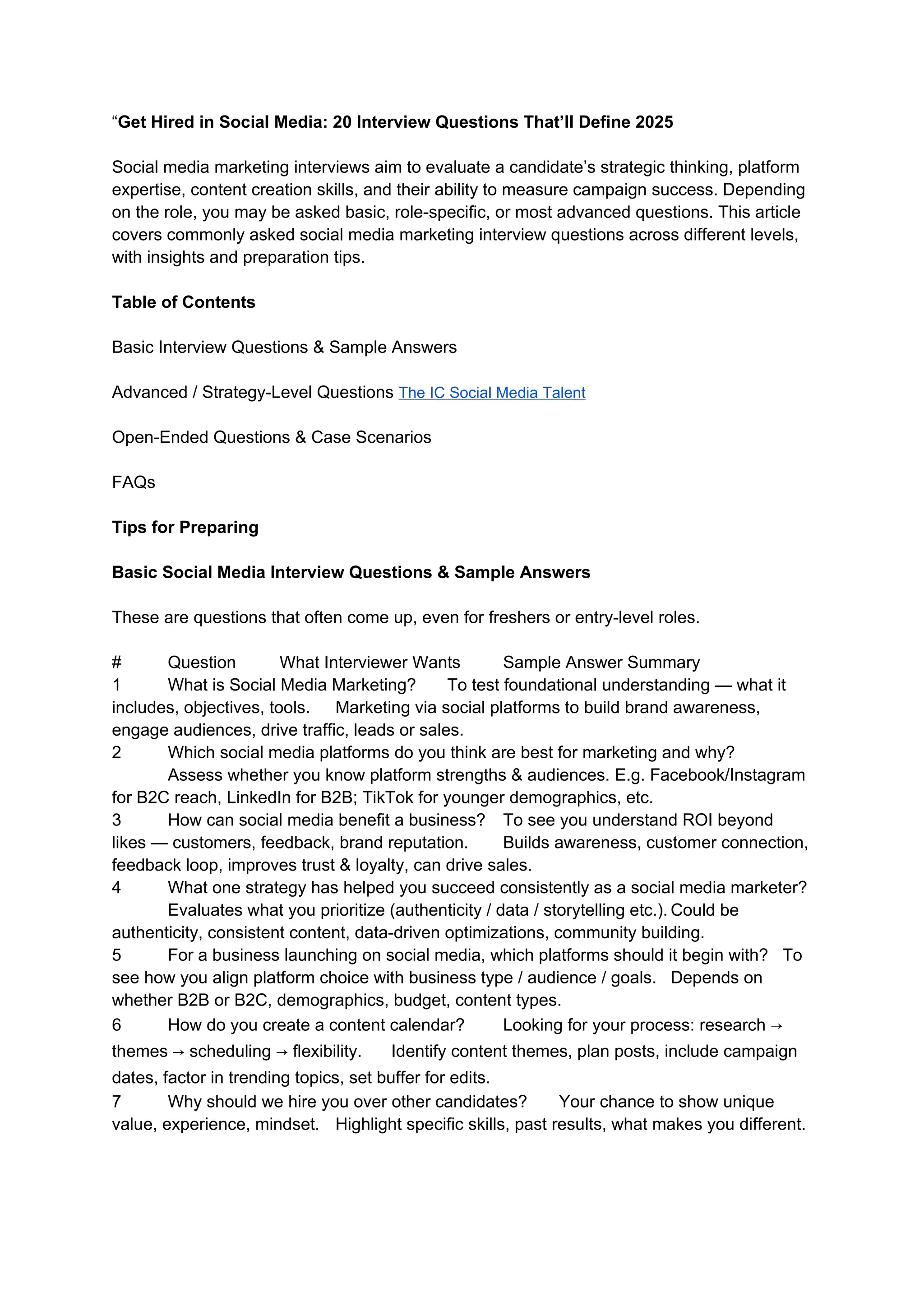 “Get Hired in Social Media_ 20 Interview Questions That’ll Define 2025.docx