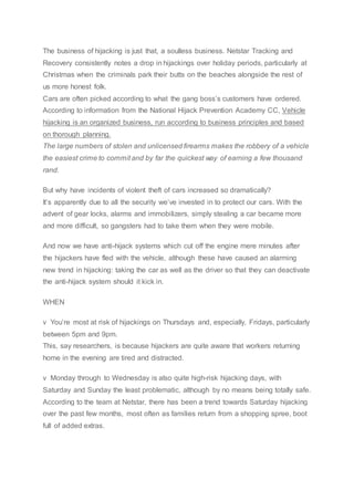 Get home safely antihijack tips | DOCX