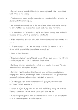 Get home safely antihijack tips | DOCX