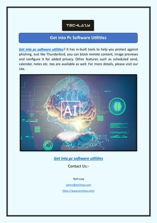 Get into pc software utilities | PDF