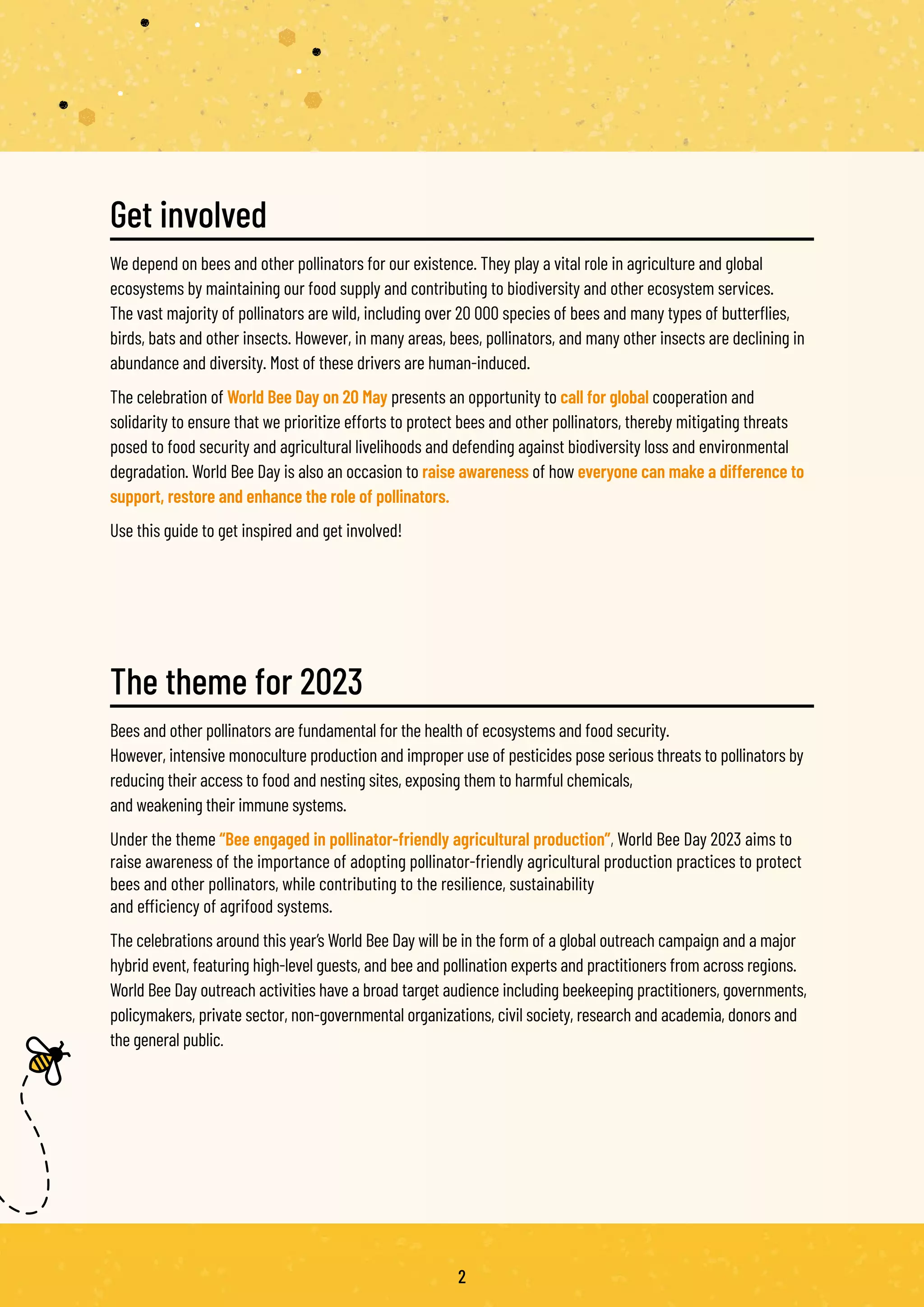 Bee engaged in pollinator-friendly agricultural production. | PDF
