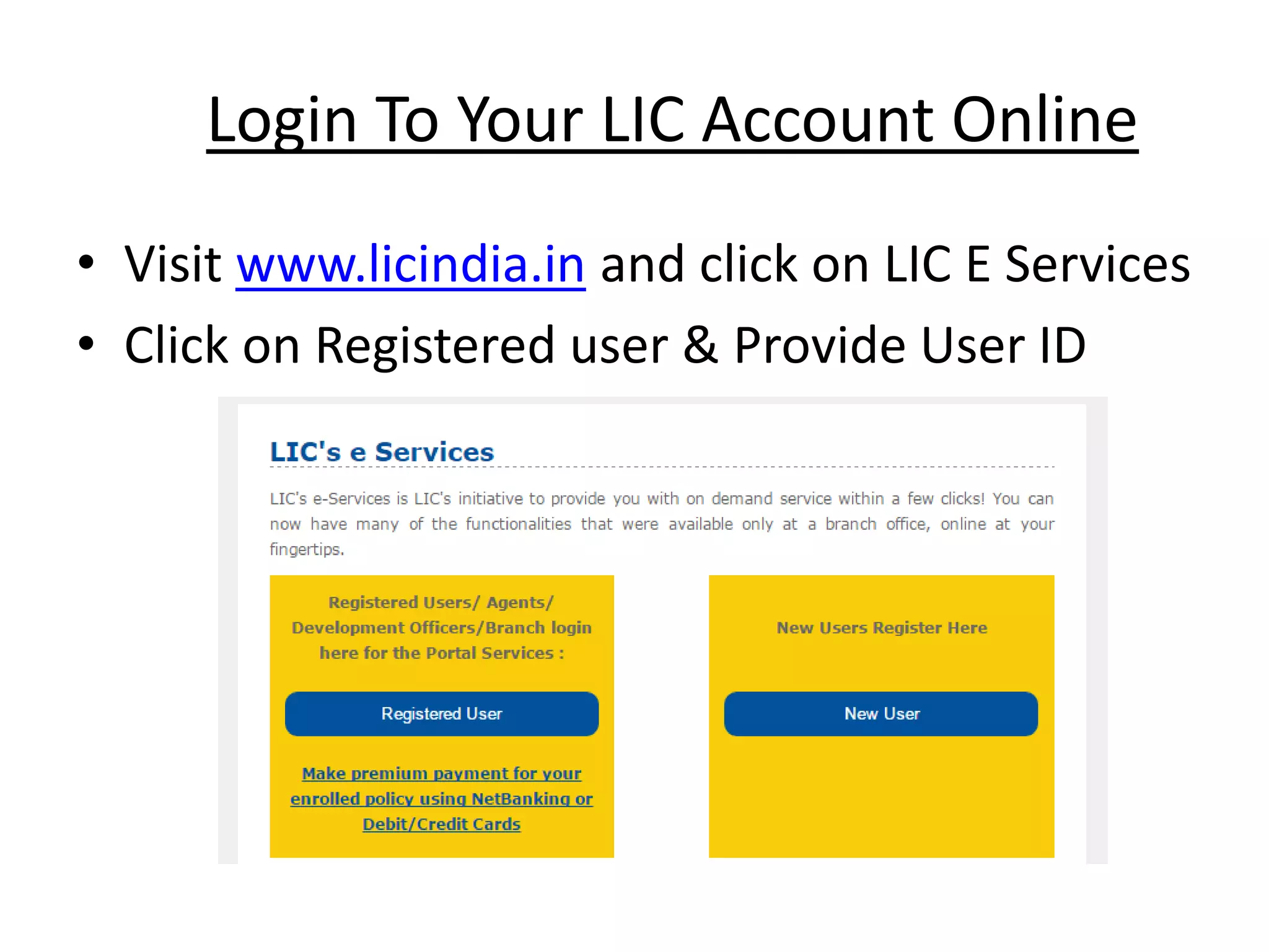How To get lic due premium payment reminder sms alert | PPTX