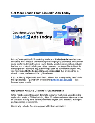Get More Leads From LinkedIn Ads Today .docx