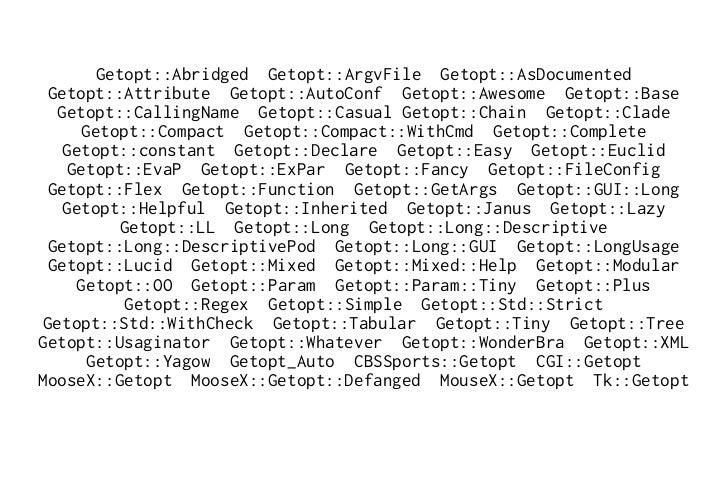 Modern Getopt For Command Line Processing In Perl