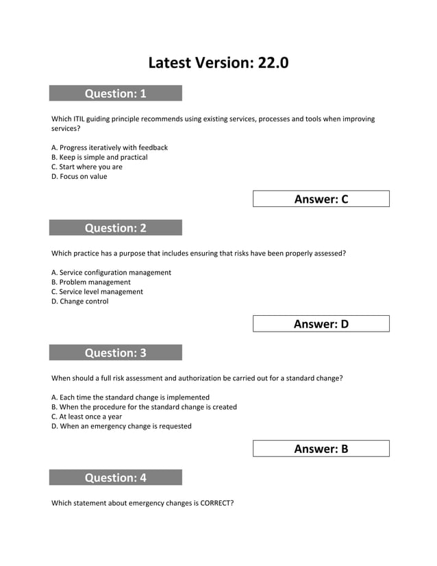 Get PEOPLECERT ITIL-4-Foundation Sample Questions And Answers.pdf