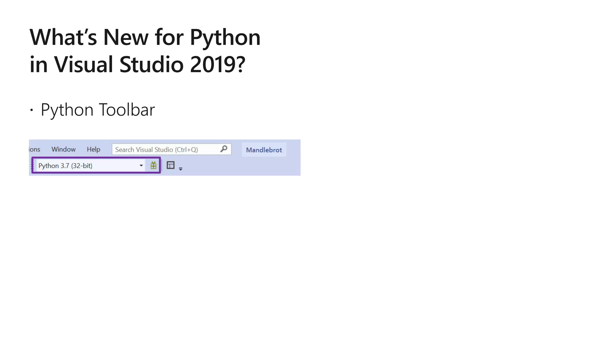 Get productive with python Visual Studio 2019 | PPT