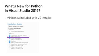 Get productive with python Visual Studio 2019 | PPTX