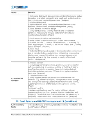 Get Quality Preparation with ASQ Certified Food Safety and Quality ...