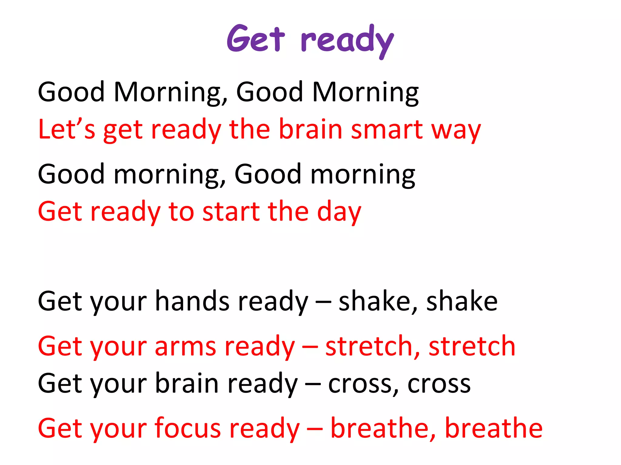 Get ready | PPT