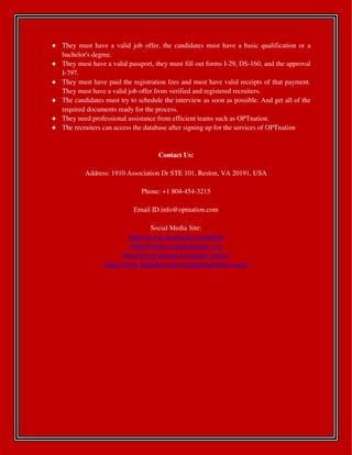 Get ready for H1B visa sponsorship jobs | PDF | Resume Writing and ...