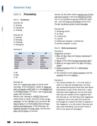 Get ready for ielts reading pre intermediate a2+ answer | PDF