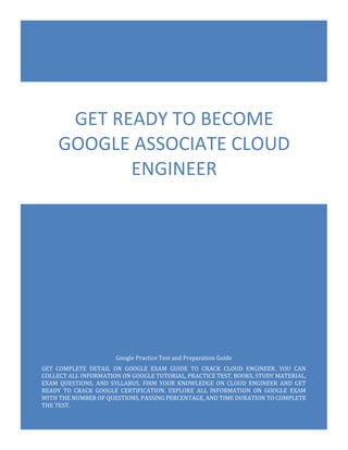 Get Ready to Become Google Associate Cloud Engineer | PDF