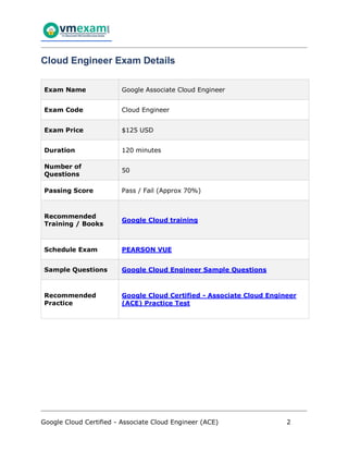 Get Ready to Become Google Associate Cloud Engineer | PDF
