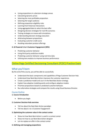 Get Ready to Become Pega Certified Decisioning Consultant | PDF
